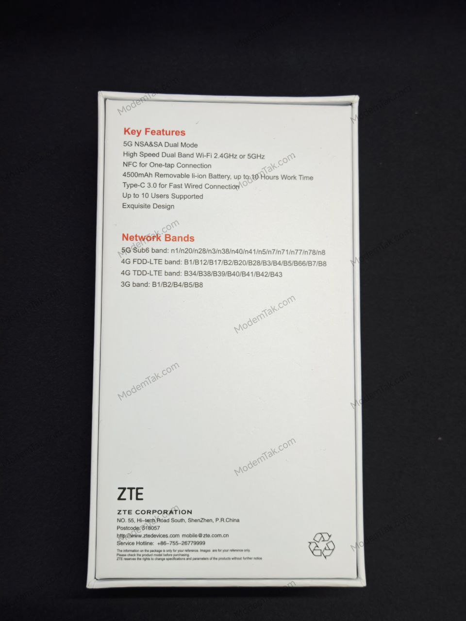 مودم همراه ZTE U30 Air 5G Pocket WiFi Router - فروشگاه مودم تک