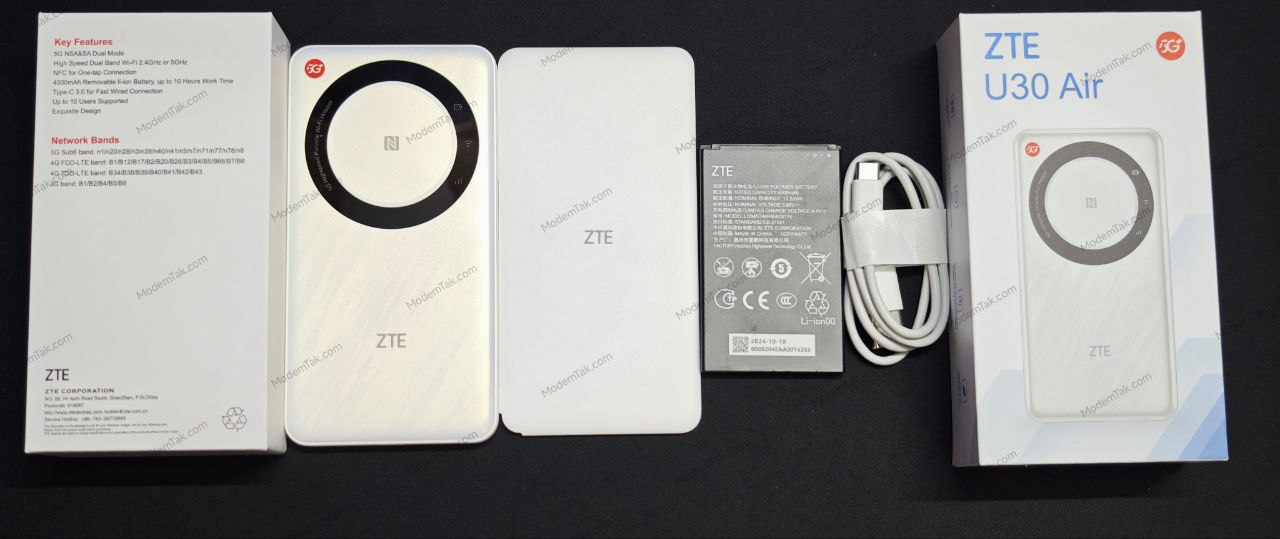 مودم همراه ZTE U30 Air 5G Pocket WiFi Router - فروشگاه مودم تک