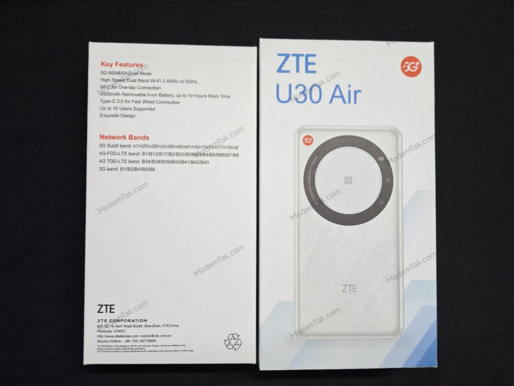 مودم همراه ZTE U30 Air 5G Pocket WiFi Router - فروشگاه مودم تک